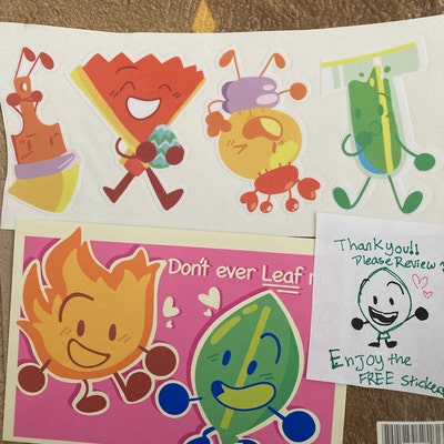 Battle for Dream Island Digital Print Bfb Fan Art Valentines Day Card ...