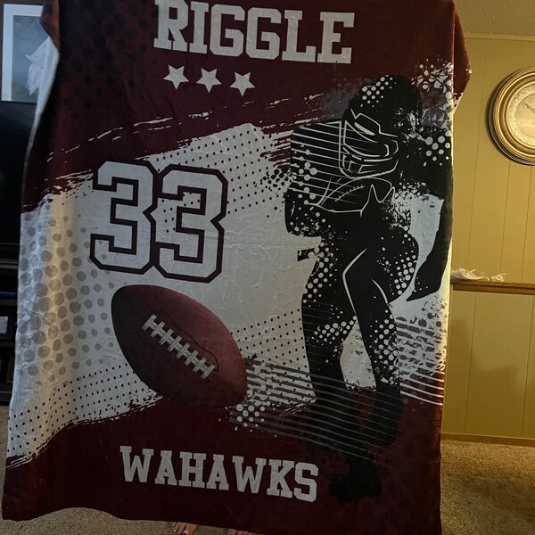 Football Blanket for Boy/team Sports Blanket/college Sport Blanket ...