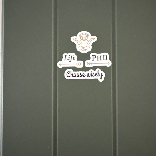 Phd Loading Sticker | Fun Sticker Gift | Phd Graduate Gift | Doctoral ...