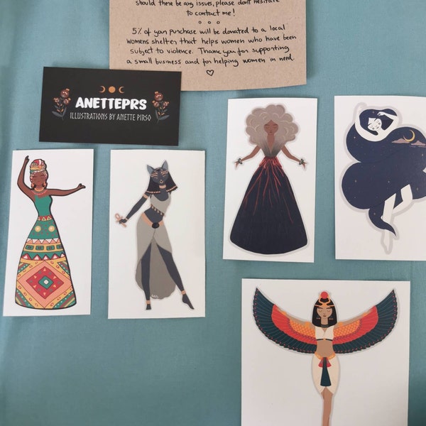 Goddess Die-cut Customizable Sticker Pack - Norse Greek Celtic Etc ...