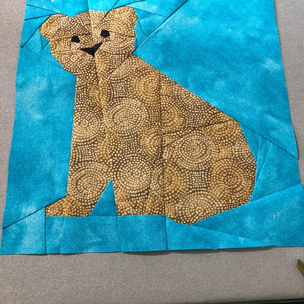 Bear Quilt Block Pattern, PDF Instant Download Pattern, Animal ...