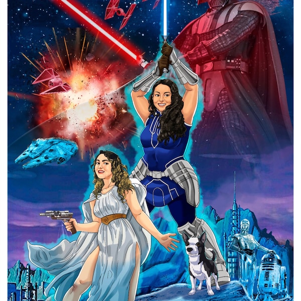 The Mandalorian,mandalorian Portraits,star War,cartoon Family Portrait ...