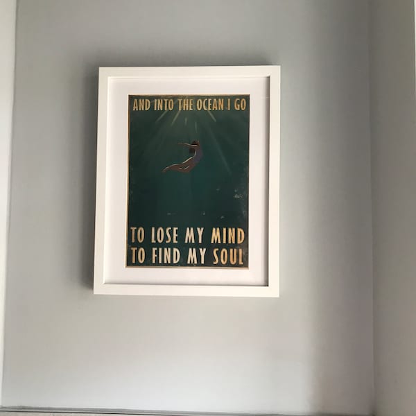 Into the Ocean I Go Poster, Spiritual, Yoga, Sea, Water, Travel ...