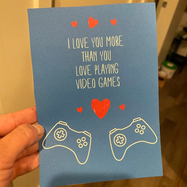 Printable Gamer Valentines Day Card | Instant Digital Download | Funny ...