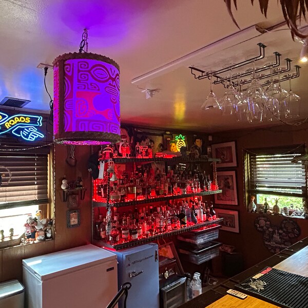 Tiki Lamp Light Fish Float Glass Light Pendant Ceiling Decor Bar Lounge ...