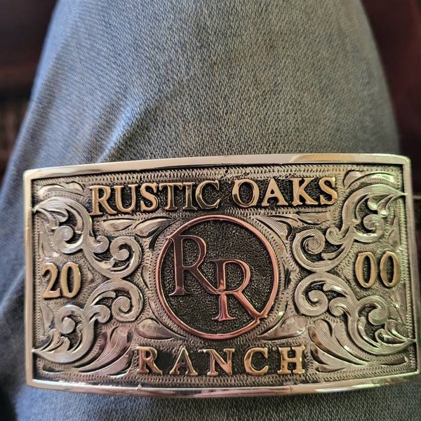 Box Buckle - Custom Made - German Silver - Hand Engraved - Customize ...