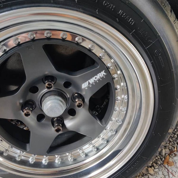 Work Equip Wheels Rim Vinyl Decal Sticker Set of 4 Multi Sizes Multi ...