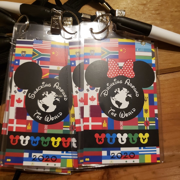 Snack Around the World Passport Lanyard, Kid Friendly Epcot Snacking ...