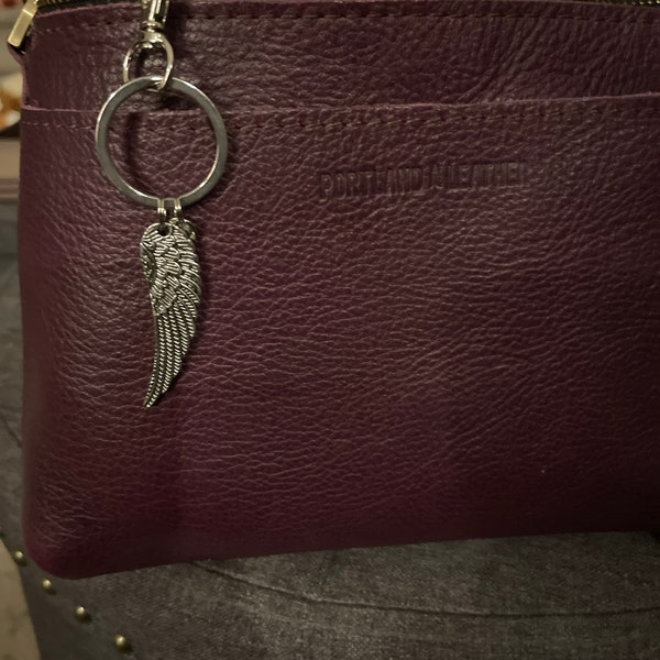 Angel Wing Keychain, Personalized Initial Charm, Guardian Gift - Etsy