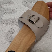 Swedish Clogs LOTTA Red Sandals Moccasins Wooden Women Clogs Leather ...