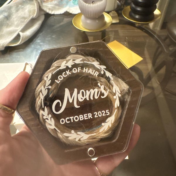 Hair Keepsake Bereavement Gift for Loss of Mother, Funeral Lock of Hair ...