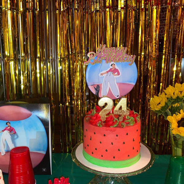 Harry Styles Fine Line Golden Inspired Cake Topper Birthday Cake Topper ...
