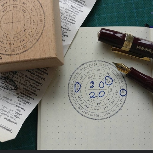 Perpetual Calendar Stamp for Journal and Planner, Perpetual Date Stamp ...