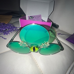 Alien Sunglasses Green Rave Glasses UFO Space Third Eye - Etsy