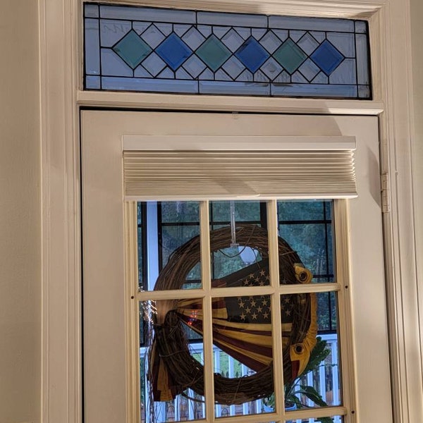 Stained Glass & Beveled Window Transom Modern Home Design - Etsy