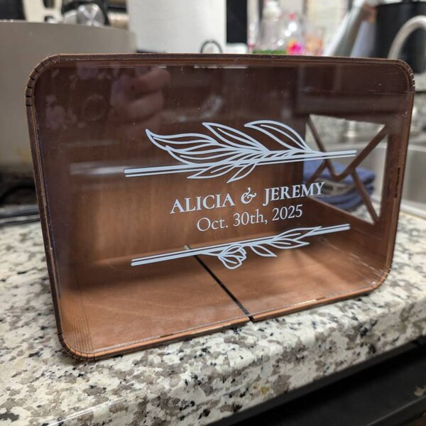 Portable Wooden Photo Easel, Personalized Wedding Decor, Crafted Stand ...