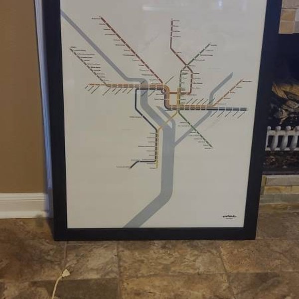 DC Metro Map / Washington DC / Minimal Poster Print / Subway Style Wall ...