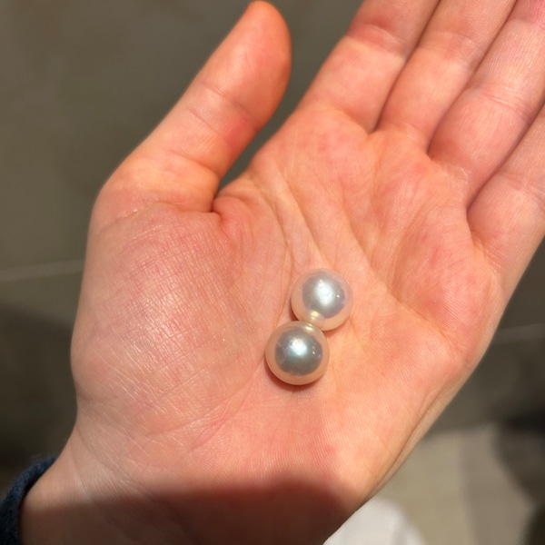 Natural Metallic Multi-color Ripple Pearl Strand, Natural Mixed Color ...