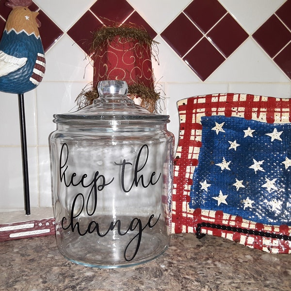 Keep the Change Label Decal / Laundry Room Decor / Lost Change Sheets ...