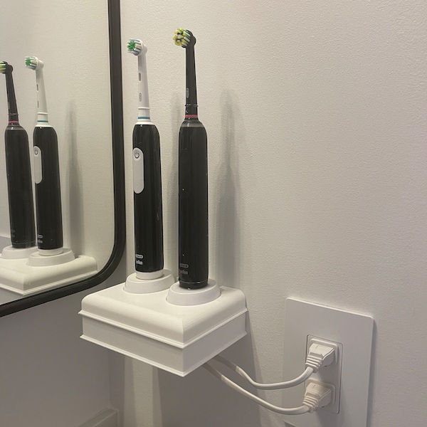 Electric Toothbrush Holder, Oral B, 2 Charging Slots, Organizer, Outlet ...