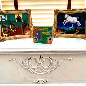 Goodnight Moon Set of Art Prints, Cow Jumping Over the Moon, Three ...