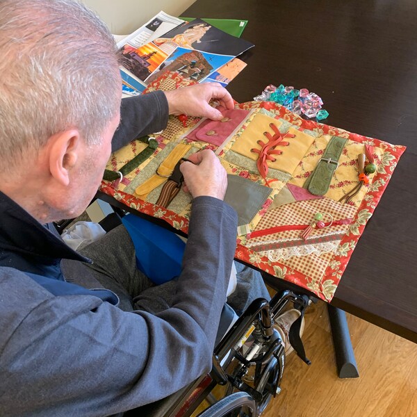 Busy Fidget Quilt, Activity Mat, Alzheimer's, Dementia, Autism, Special ...