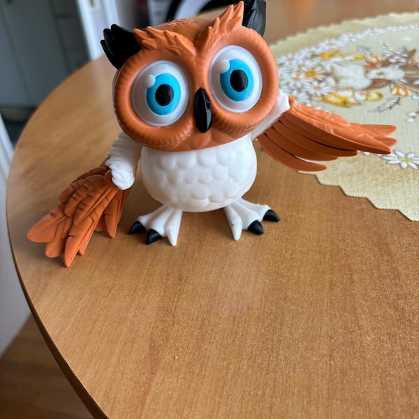 Flexi Factory Owl Print-in-place 3D STL and 3MF Files for Printing! - Etsy