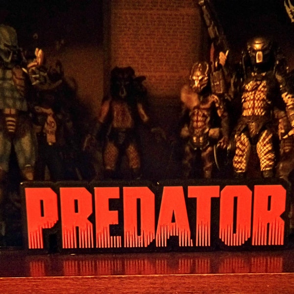 Predator Movie Logo Shelf Wall Art Display Desk Art Classic Film Logo ...