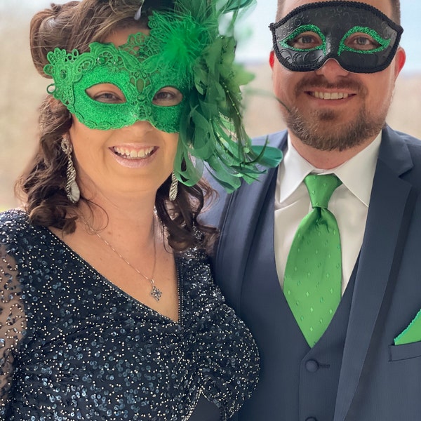 Emerald Green Masquerade Mask Women Masquerade Ball Masks Green Women ...