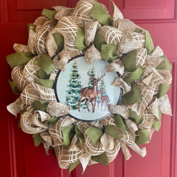Deer Sign Farmhouse Decor Wreath Sign Wreath Attachment Wreath Supplies ...