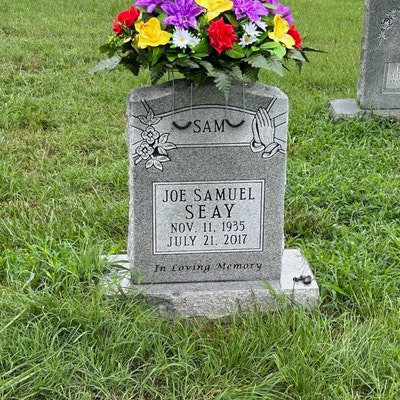 Yellow Lily and Cream Daisies Cemetery Saddle Flower Arrangement for ...