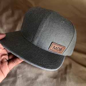 Custom Initial Hat, Custom Name Hat, Leather Patch, Toddler, Infant ...