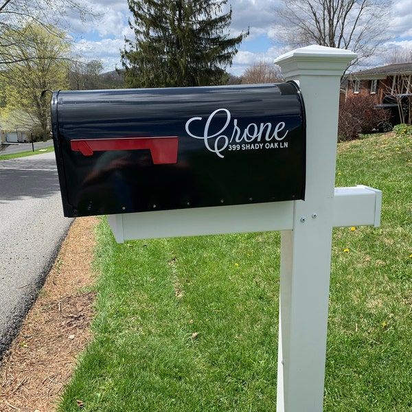 Custom Name and Address Mailbox Decal Mailbox Personalization, Mail ...