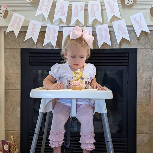 Pink Watercolor Happy Birthday Banner | Printable Download | Watercolor ...