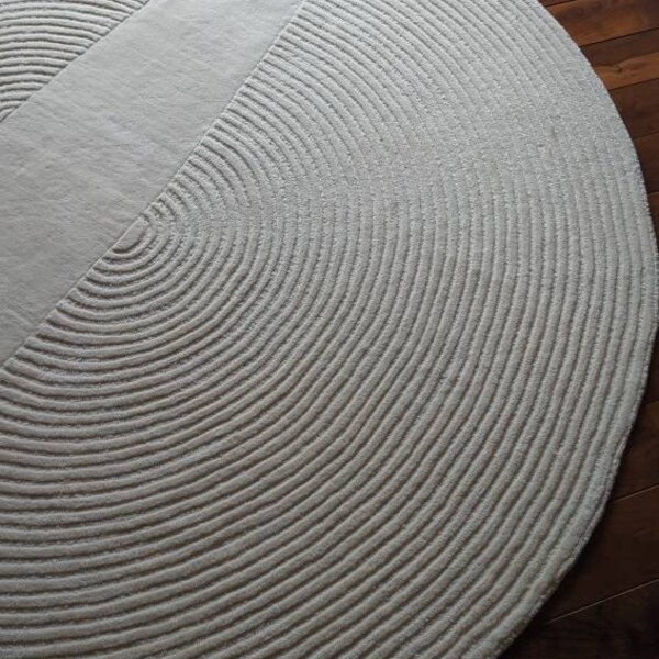 Handmade Round Irregular Shape Hand Tufted Rug 100% Woolen Rug 2x3 3x5 ...