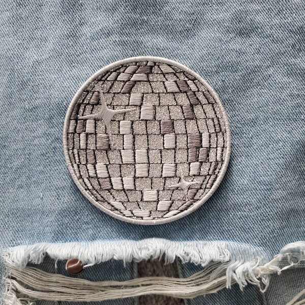 Disco Ball Embroidered Patch - Backpack Patch - Messenger Bag Patch ...