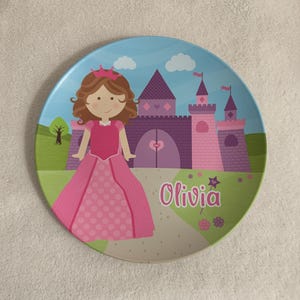 Little Girl Plate and Bowl Set Personalized Plastic Children Plate and ...