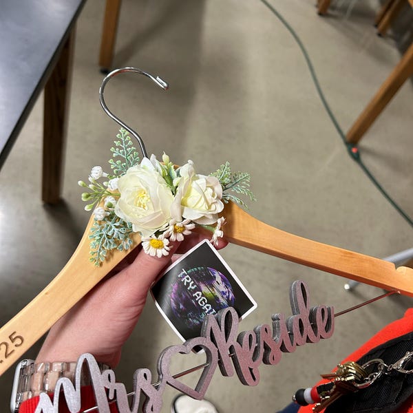 SET 6-10 Wedding Name Hanger, Personalized Bridesmaid Hanger, Bridal ...