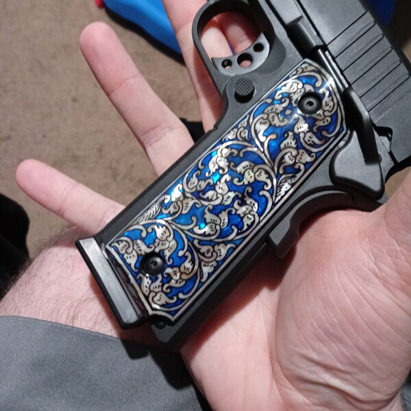 VITOONWOOD Matching 1911 Full Size Pearl MOP Handle Grips Fit M1911 ...