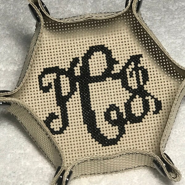 Interlocking Monogram Cross Stitch Pattern: Personalized PDF (6.5" X 6. ...