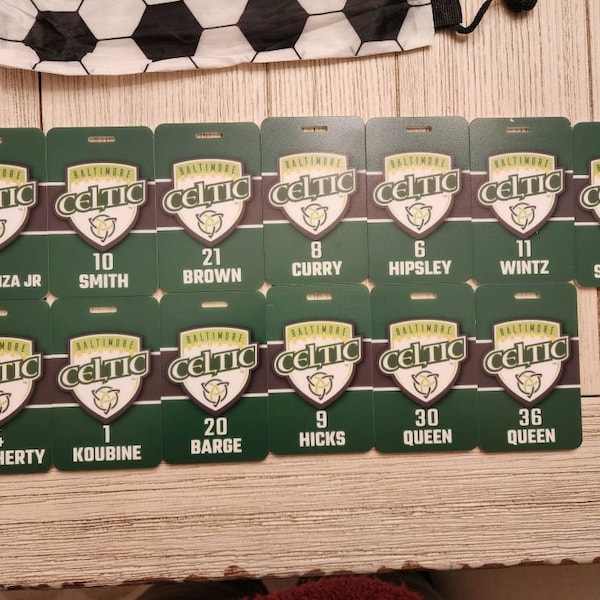 Customized Sport Bag Tag for Teams - Single Sided or Double Sided - 4 ...