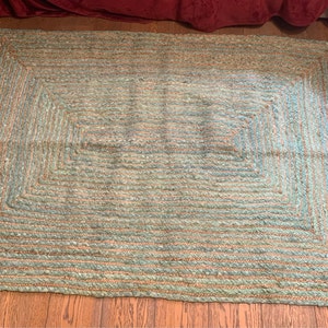 Green Cotton Chindi Rag Rug Handmade Area Rug Home Decor - Etsy