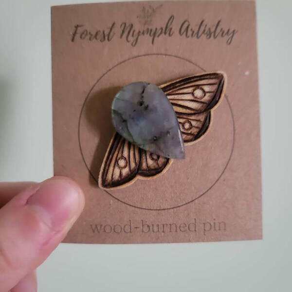 Sable Moth Acrylic Pin, Pins, Acrylic Pin, Moth Pin, Insect Pin ...