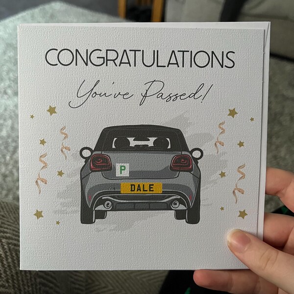 Personalised Congratulations Driving Test Greetings Card - Passed ...