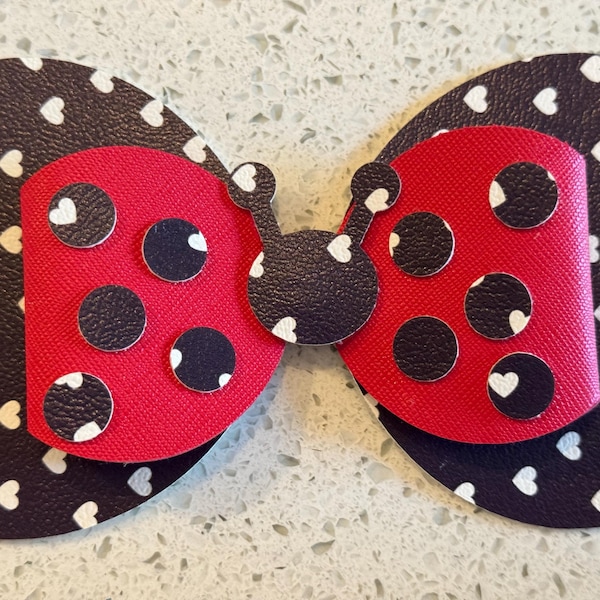 Ladybug Bow Template SVG, Ladybird Bow SVG, Lady Bug Felt Bow PDF ...