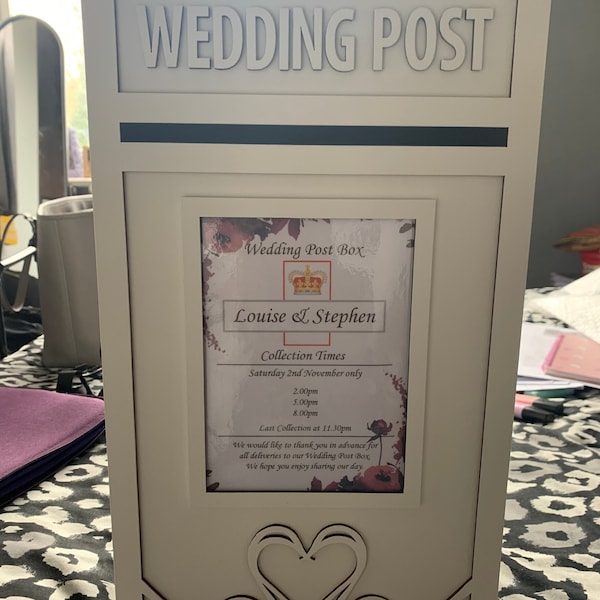 Large Lockable White Wedding Card Post Box - Fully Assembled Wedding ...