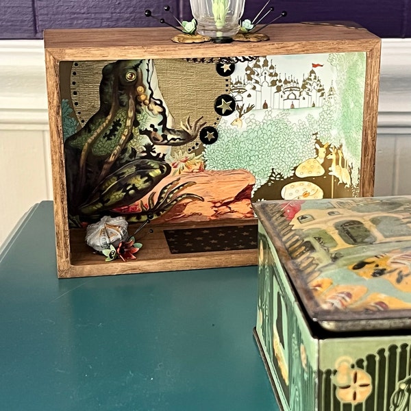 Tomte Folklore Shadow Box. Spirits. Found Object Shadowbox. One of Kind ...