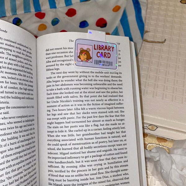 DW Library Card Bookmark Holographic Magnetic Bookmark Book Club ...