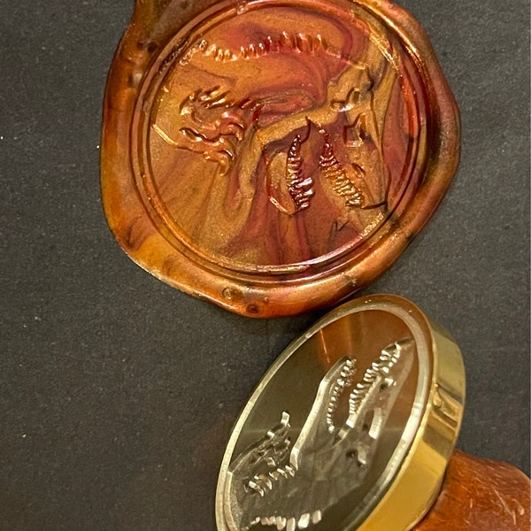 Dinosaur T-rex Wax Seal Stamp /wax Seal Stamp Kit /custom Sealing Wax ...