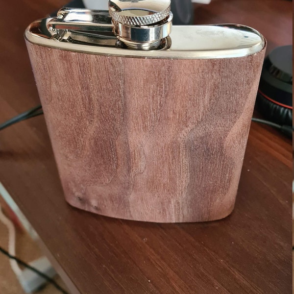 Real Wood World Map Flask, Vintage Atlas Art Flask, World Travel Flask ...